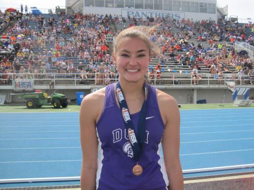 DGN Girls Track and Field - STATE VIDEO INTERVIEW: Carolyn-Paige Breit